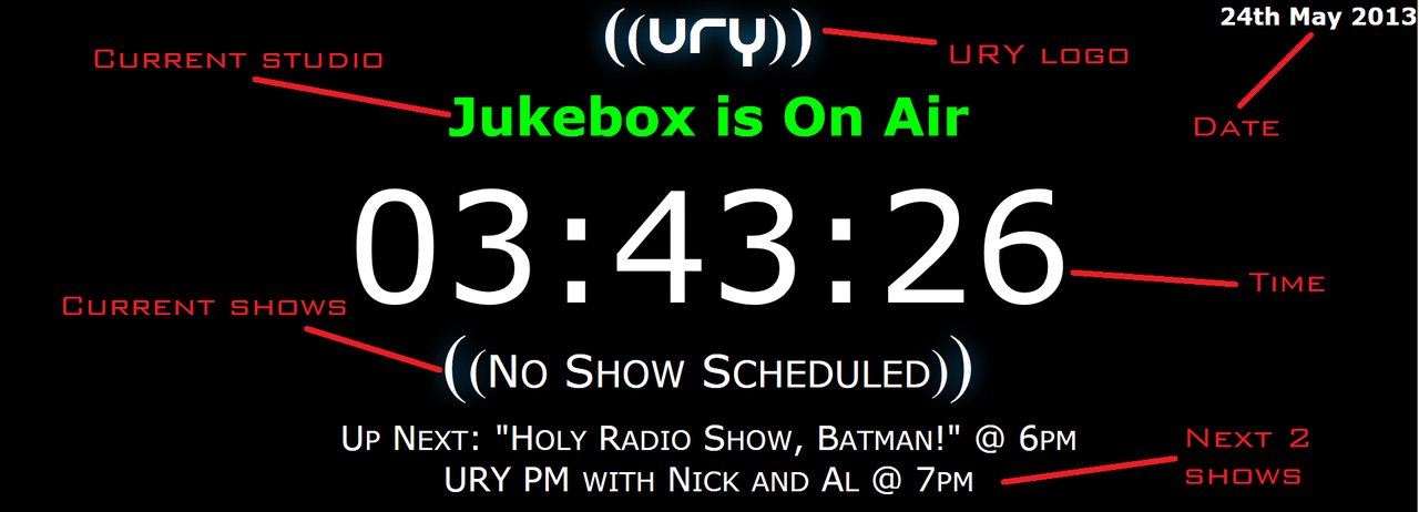 Studio clock - URY Wiki